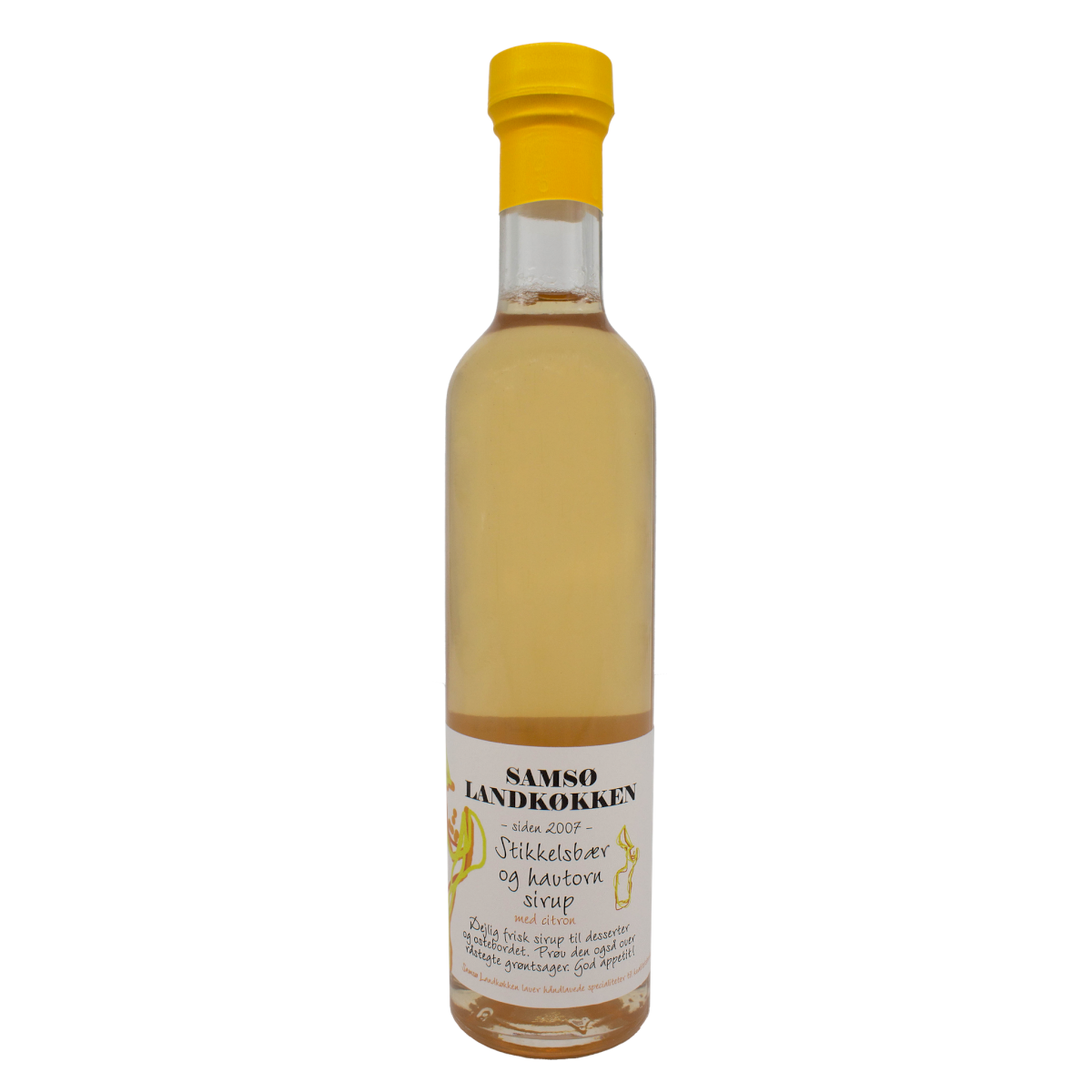 Stikkelsbærsirup med Havtorn og citron - 250 ml.